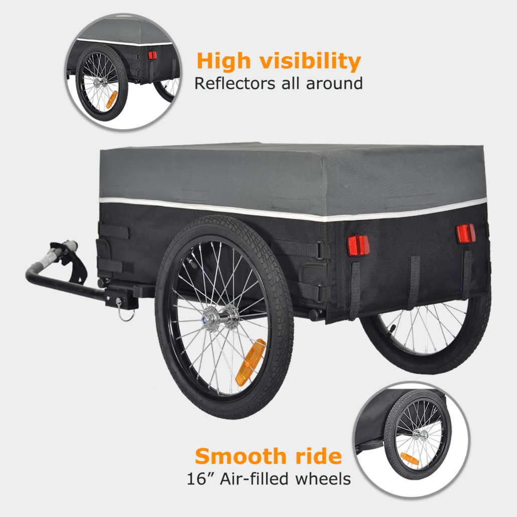 Tiggo Klappbar Fahrrad Lastenanhänger Fahrradanhänger 75 Liter / 2 Getränkekästen – TIGGO-SHOP