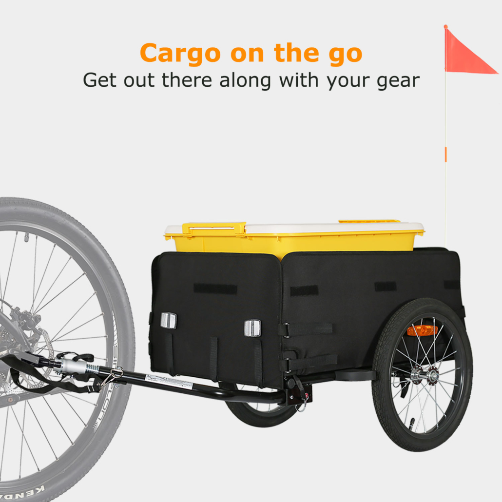 Tiggo Klappbar Fahrrad Lastenanhänger Fahrradanhänger 75 Liter / 2 Getränkekästen – TIGGO-SHOP